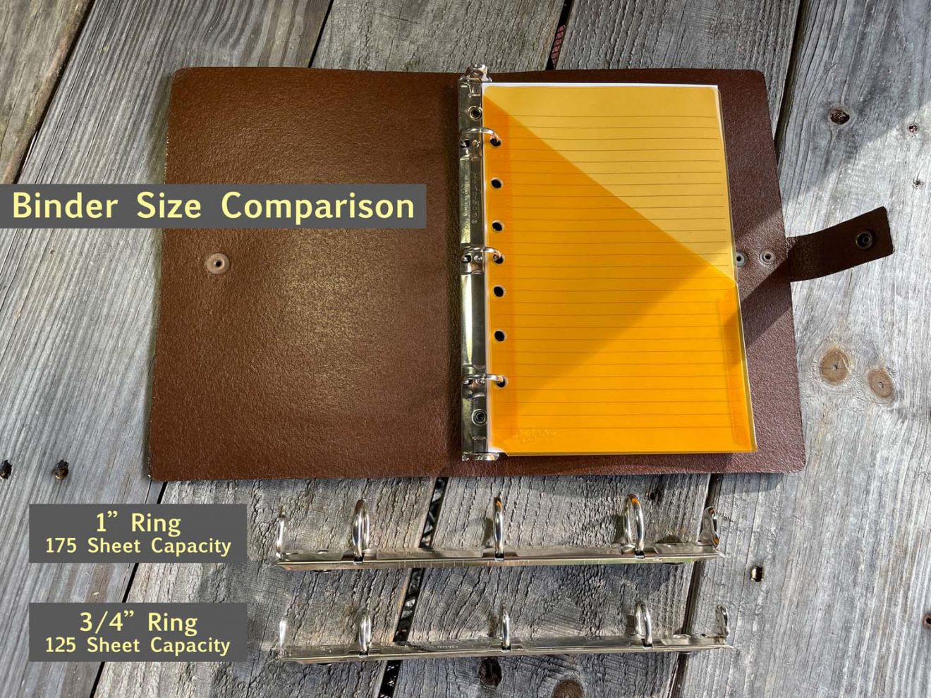 Leather 3-Ring Binder - AA Leather