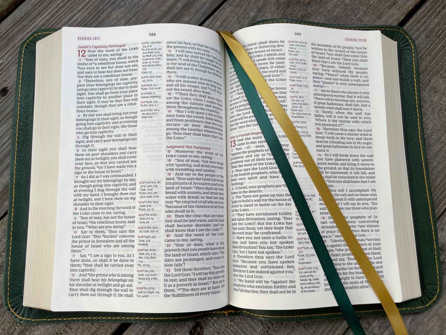 NKJV Green Sokoto Goatskin Classic Reference Bible - AA Leather